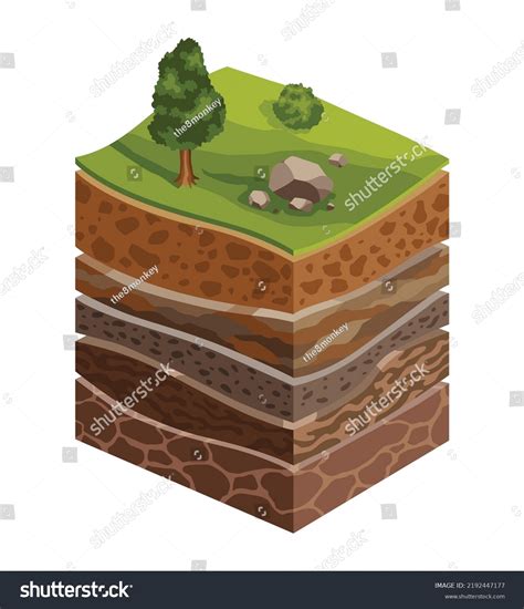 Showing Soil Layers Earth Cross Section Stock Vector Royalty Free Shutterstock
