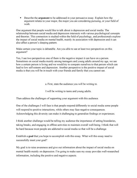 2 5 Writting Notes Assignment Describe The Argument To Be Addressed In Your Persuasive Essay