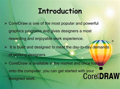 Corel Draw Final Presentation For Softwarepptx