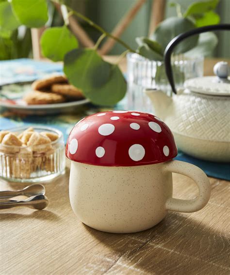 Marvellous Mushroom Lidded Mug Kitchenware Joe Browns