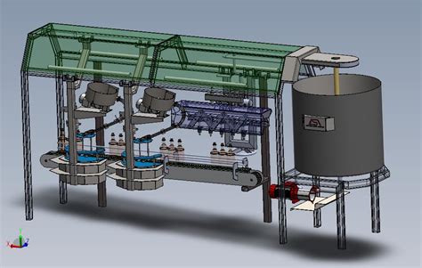 液体灌装机 Solidworks 2018 模型图纸免费下载 懒石网