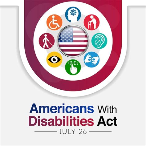 Premium Vector Americans With Disability Act Is Observed Every Year On July 26