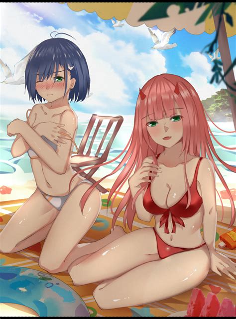 Zero Two And Ichigo Darling In The Franxx Drawn By Wuming Yaoguai Danbooru