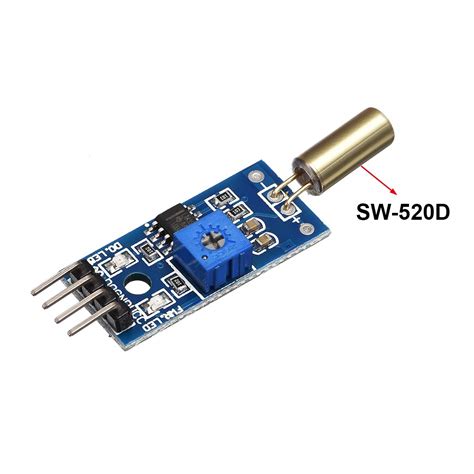 Uxcell Angle Sensor Module Sw 520d Golden Ball Switch Tilt Sensor