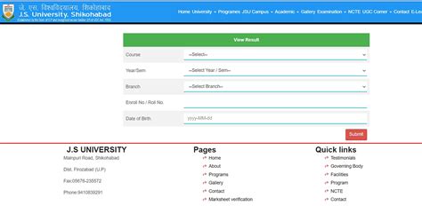 Js University Result 2023 Check Exam Results
