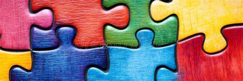 Colorful Interlocking Puzzle Pieces Stock Illustration Illustration Of Assembled Edges 340748420