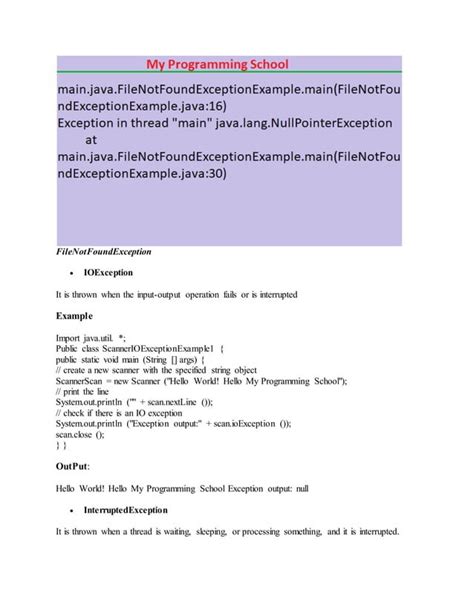 What Is An Exception In Java Pdf