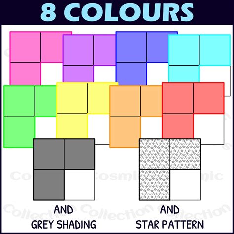 Square Fractions Clipart Teaching Resources