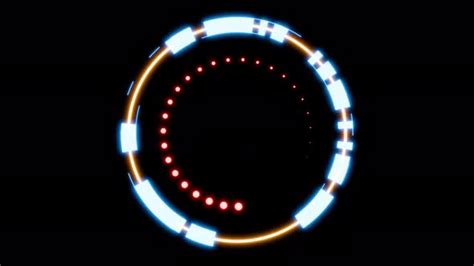 Aim Hud Element Target Rings Seamless Loop 3d Render Analysing Data Display Loading