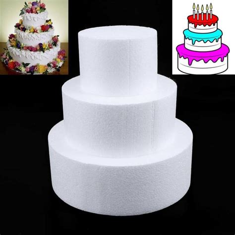 Wedding Diy Flower Decor Round Party Sugarcraft Foam Styrofoam Cake