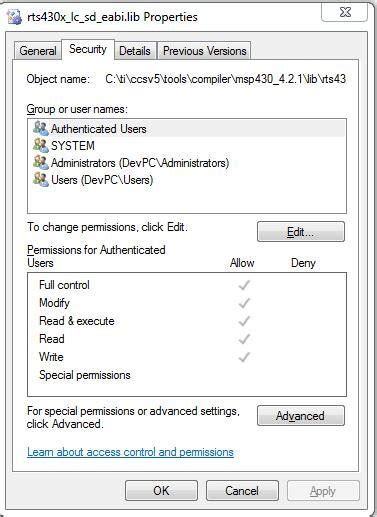 Fatal Error 6001 Cannot Open File Permission Denied Code Composer Studio Forum Code