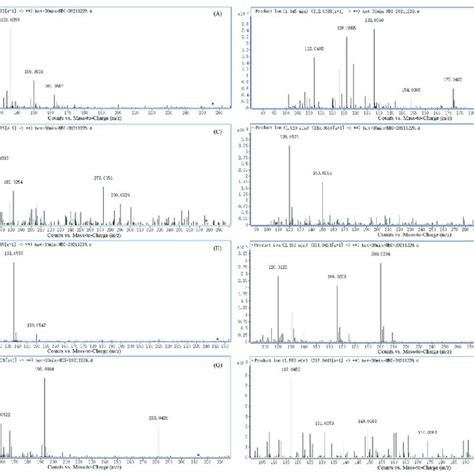 Lc Q Tof Msms Spectra Of Pat Degradation Products A Dp A B Dp B