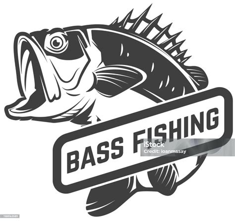 배스 낚시 클럽 농어와 엠블럼 템플릿입니다 레이블 기호 포스터에 대한 설계 요소입니다 벡터 일러스트레이션 농어 물고기에 대한