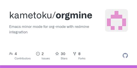 Github Kametokuorgmine Emacs Minor Mode For Org Mode With Redmine