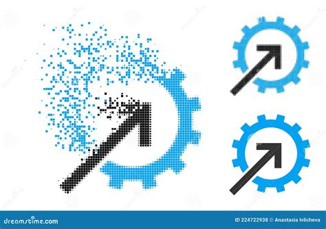 Disintegrating And Halftone Pixelated Male Symbol Icon Vector Illustration