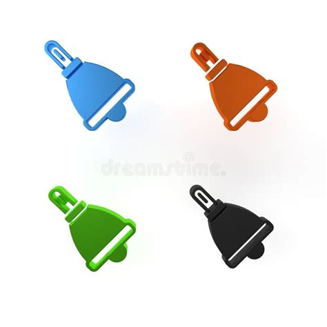 Colorful Ringing Bell Icon Isolated On White Background Alarm Symbol