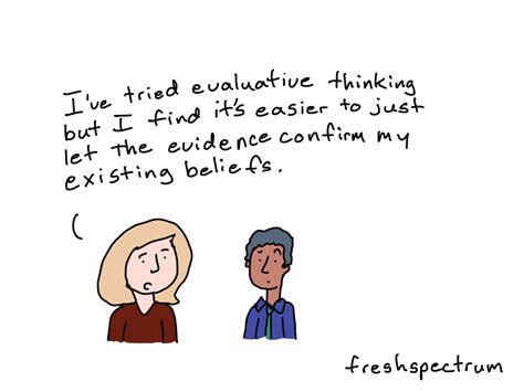 Evaluative Thinking Confirmation Freshspectrum Comics