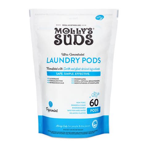 Mollys Suds Laundry Detergent Pods Natural Detergent For Sensitive