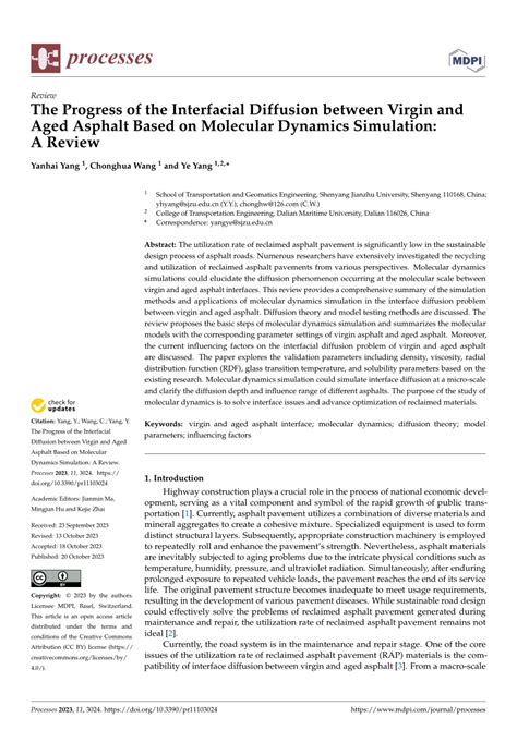 pdf the progress of the interfacial diffusion between virgin and aged