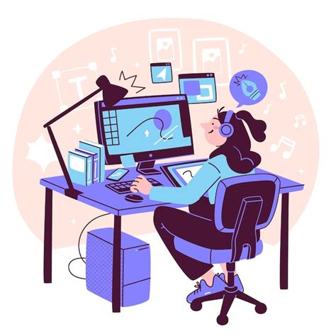 디자이너 개념 일러스트레이션 무료 벡터