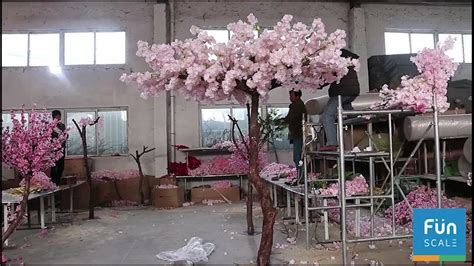 대형 인조벚꽃 나무 조화 인테리어 매장 가게 장식 Youtube