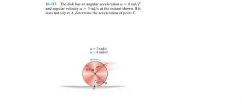 Solved The Disk Has An Angular Acceleration Chegg