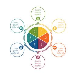 Diagram Cyclic Processes Step By Step Colorful Vector Image