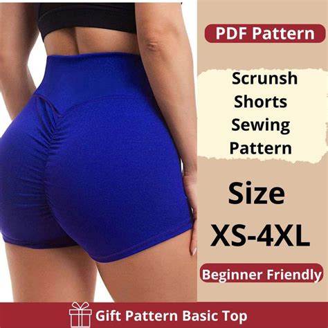 Yoga Shorts Pattern Etsy