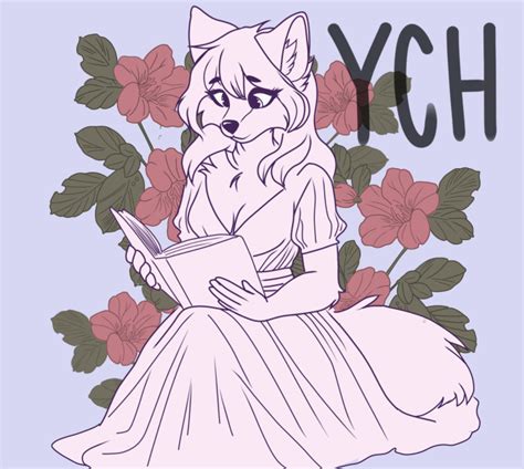 Girl Reading Ych Ych Commishes