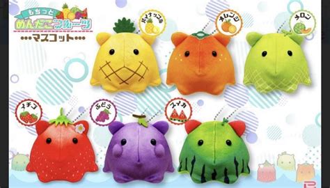 Mochitto Mendako Fruit Mascot Squishy Octopus Complete Set Original