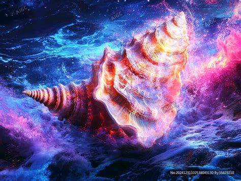 Ai创作图特效合成海报 合成海报 海报合成设计 海报合成素材 超现实合成 3d奇幻艺术 洪荒之力背景 大气合成海报 女神涡螺 创意合成海报 电脑合成图 海螺无框画 画深渊立体画 合成海报设计