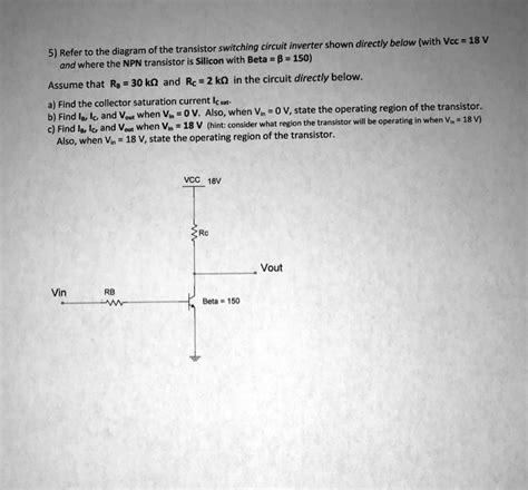 5 Refer To The Diagram Of The Transistor Switching Circuit Inverter
