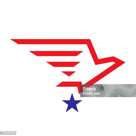 Elang Botak Menangkap Bintang Template Tanda Logo Elegan Atau Lambang