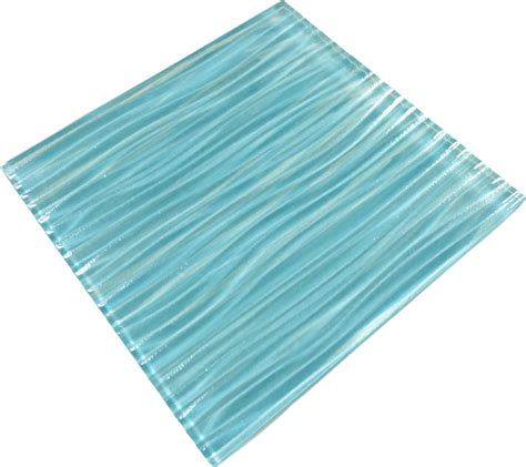Sea Blue Wave 6x6 Glossy Glass Tile Oasis