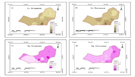 Spatial Distribution Of Calcium In Pre Monsoon A And Post Monsoon