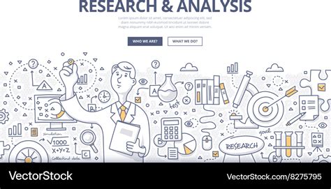 Research Analysis Doodle Concept Royalty Free Vector Image
