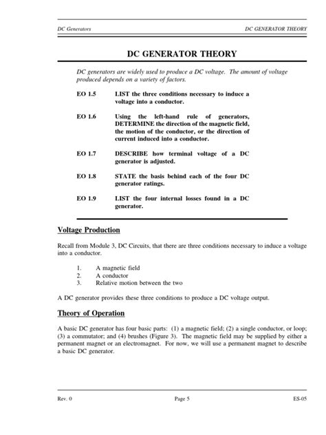 Dc Generator Theory Pdf Electric Generator Electromagnetic Induction