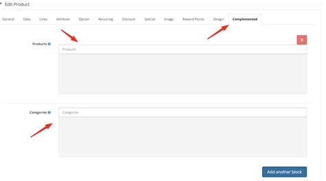 OpenCart Complemented Related Products
