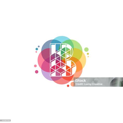 다채로운 픽셀 B 로고 벡터 B 편지 로고 디자인 템플릿 디자인 개념 로고 템플릿용 로고 타입 요소 3차원 형태에 대한 스톡