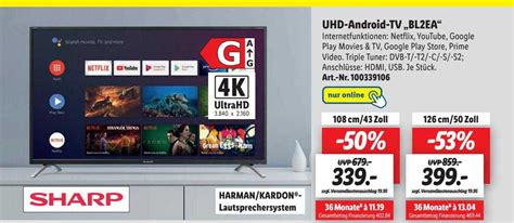 Sharp Uhd Android Tv Bl2ea Angebot Bei Lidl 1Prospekte De