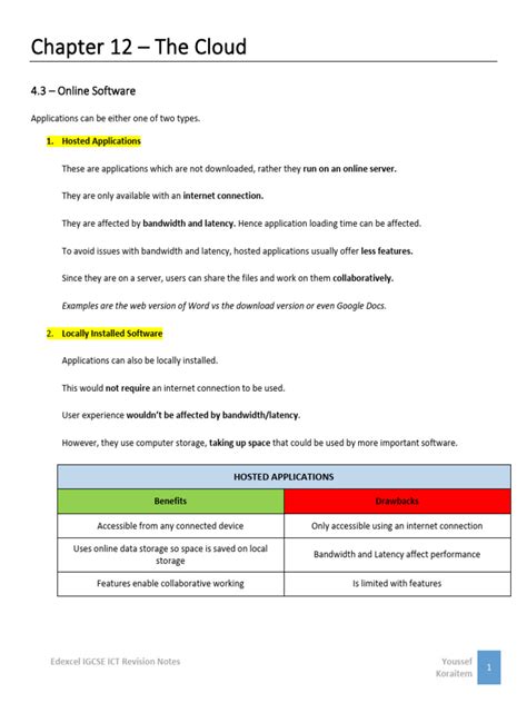 Igcse Edexcel Ict Chapter 12 Revision Notes Pdf