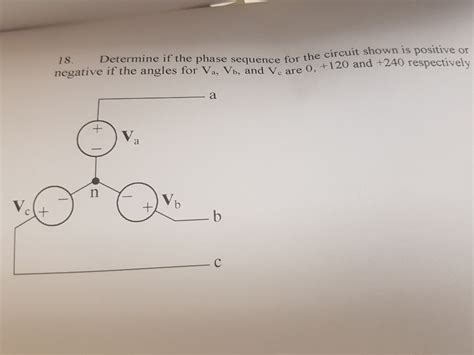 Solved 1s Determine If The Phase Sequence For The Negative