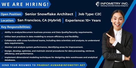 Infometry Inc On Linkedin Hiring Hiringnow Infometryhiring Snowflake Dataarchitecture