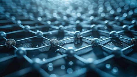 Abstract Atomic Lattice Molecular Grid Of Graphene Graphene Atomic