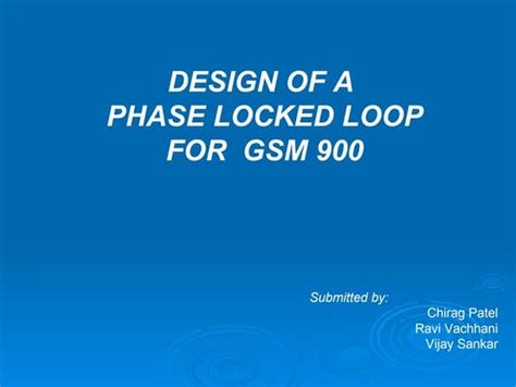 phase locked loop pll ppt