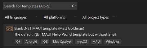 C How To Create New Blank Project In Maui Stack Overflow