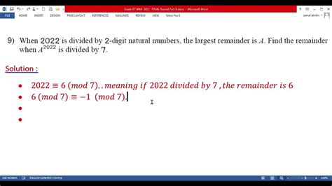 Grade 07 Wmi 2022 Final No 09 Youtube