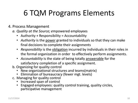 PPT Total Quality Management TQM And Statistical Process Control SPC PowerPoint