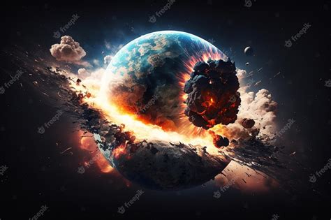 Premium Photo Explosion Of Planet Black Hole In A Galaxy With Nebula