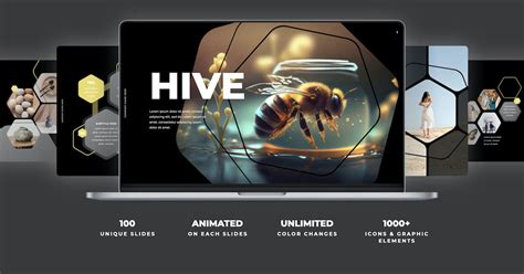 hive animated powerpoint template incl sales and marketing envato elements